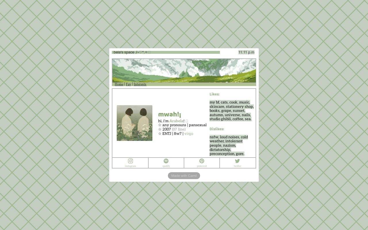 Arabela's Sage Carrd